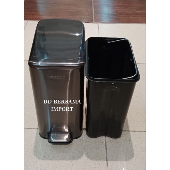Jual KRISBOW Tempat Sampah Stainless Slim Soft Close 5L/Pedal Bin - Hitam | Shopee Indonesia