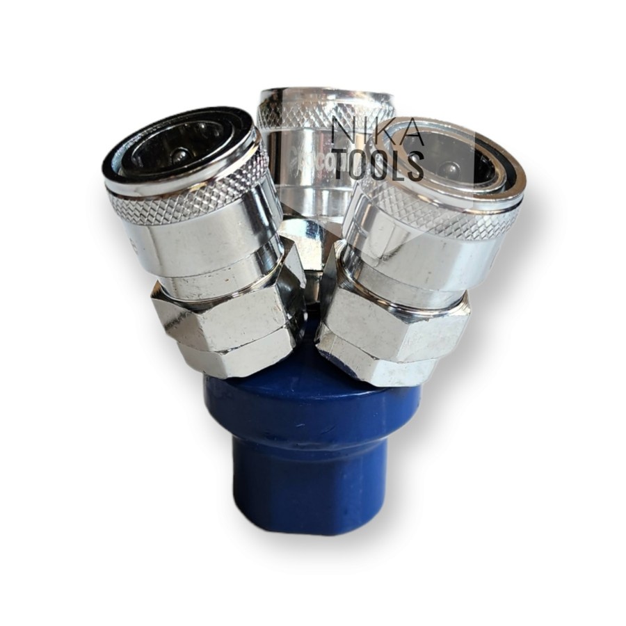 Jual Coupler Qoupler Kompresor Cabang 3 Quick Coupling 3 Way | Shopee ...