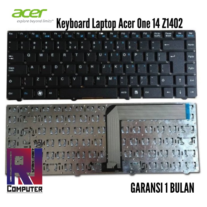 Jual KEYBOARD ACER Aspire One 14 Z1402 BLACK | Shopee Indonesia