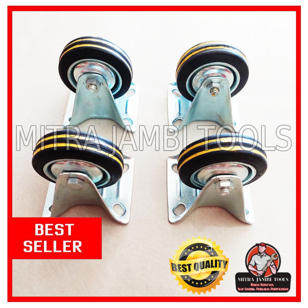 Jual RODA ETALASE 3 INCH MATI / RODA TROLLEY KARET / RODA TROLI MATI 4 ...