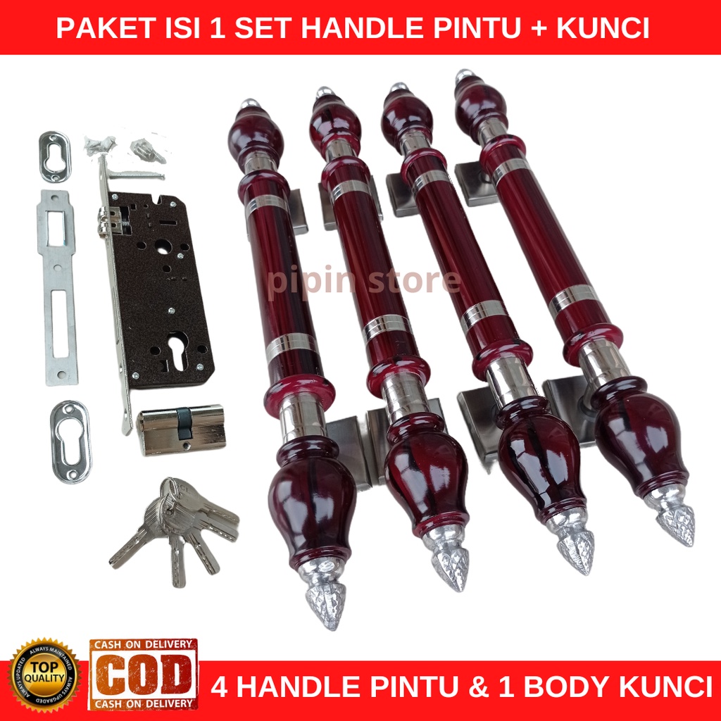 Jual Paket Handle Gagang Pintu Rumah 2 Pintu Full set 45cm - Pegangan ...