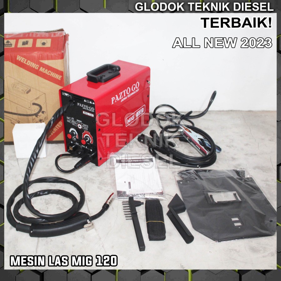 Jual MESIN LAS MIG 120 A CO2 TANPA GAS WELDING MIGi GASLESS 120A ORIGINAL TERBAIK | Shopee Indonesia