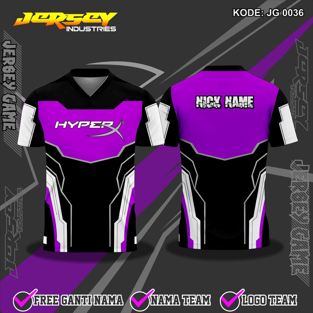 Jual Jersey Game Desain Keren, Baju Jersey Team E Sport Full Printing ...