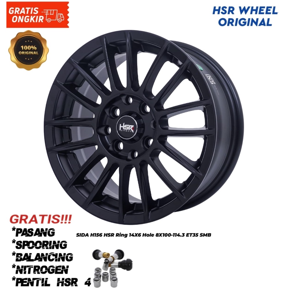 Jual Velg racing mobil HSR Avanza / Brio / Agya / Dll HSR R14X6 pcd ...