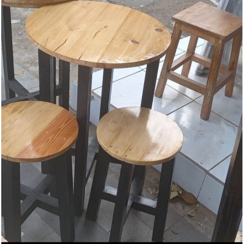 Jual 1 Set Meja dan Kursi Warkop | Meja Kursi Bundar | Meja Kursi 1 Set ...
