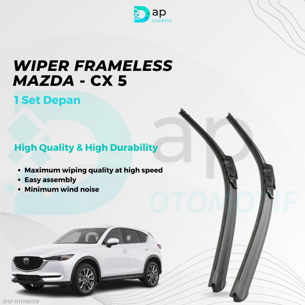 Jual Wiper Mazda CX5 Frameless 1 Set Depan (2 Pcs) | Shopee Indonesia
