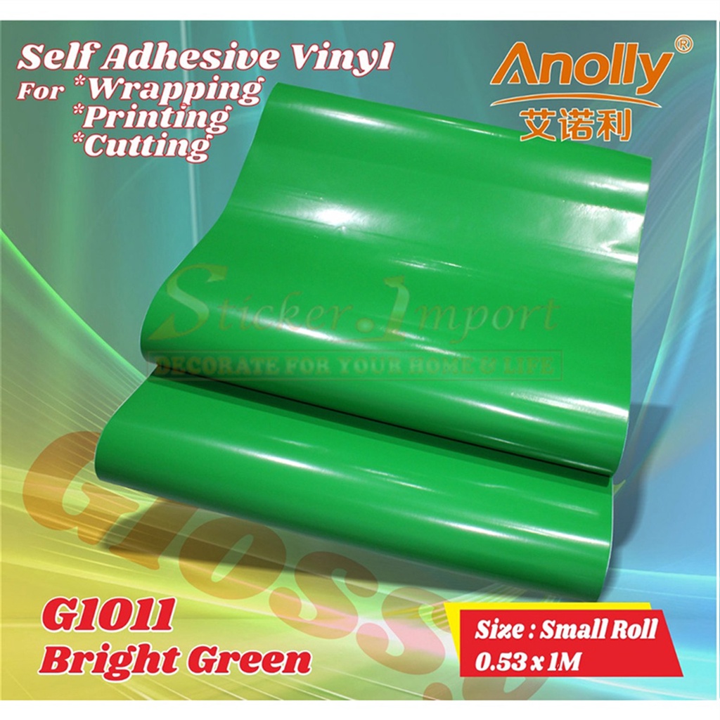 Jual [Sticker.import ] Sticker Wrapping dan Cutting Anolly Warna HIJAU ...