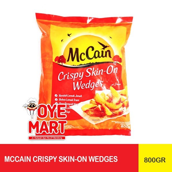 Jual MCCAIN CRISPY SKIN-ON WEDGES 800GR / KENTANG WEDGES | Shopee Indonesia