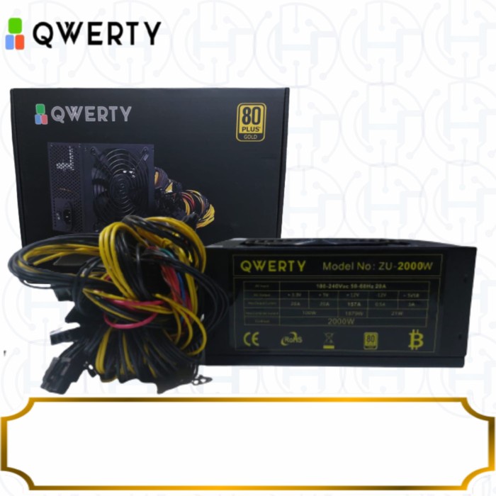 Jual Komponen Listrik Psu Qwerty 2000 Watt Certificate 90+ Gold Bitcoin ...