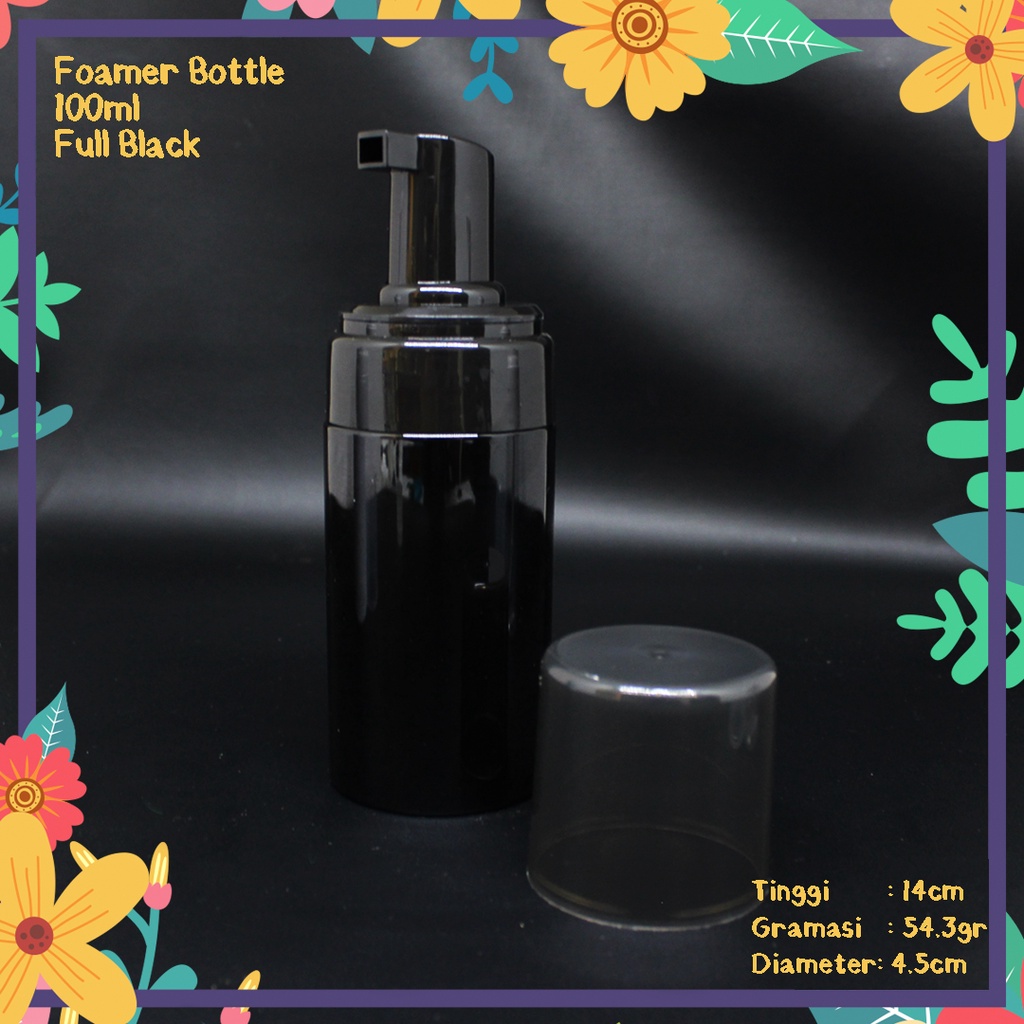 Jual BOTOL 100ML FOAMER BUSA PUMP FOAM HITAM FULL BLACK IMPORT TEBAL ...