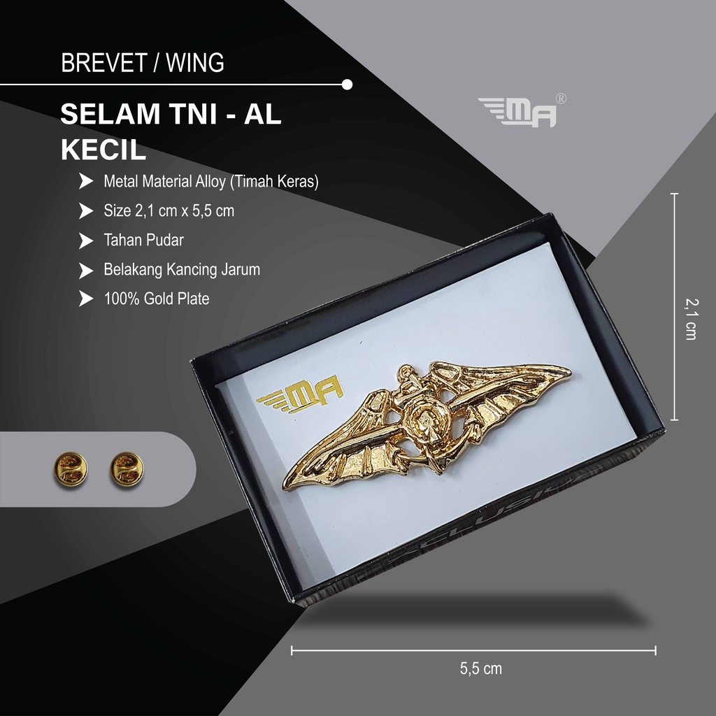 Jual Brevet Wing SELAM TNI - AL KECIL Brivet Pin | Shopee Indonesia