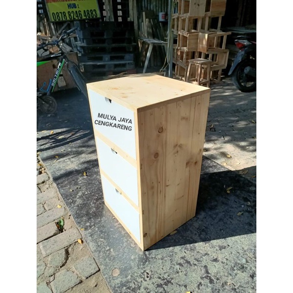 Jual LEMARI 3 LACI ATAU 2 LACI FULL KAYU JATI BELANDA BEDSIDE- TABLET ...