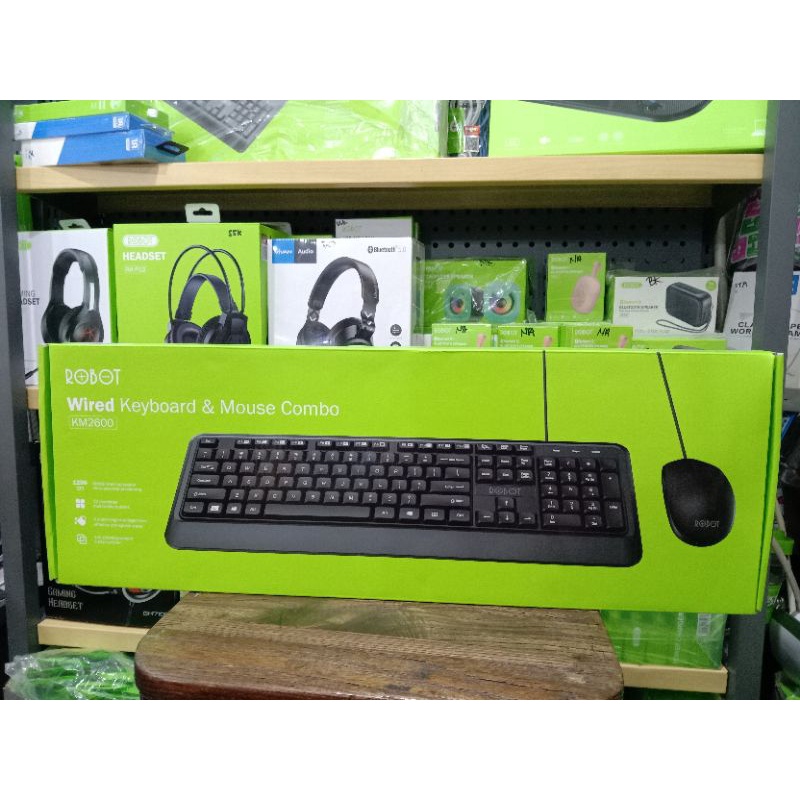 Jual Wired Keyboard And Mouse Combo Km2600 Original Robot Shopee Indonesia