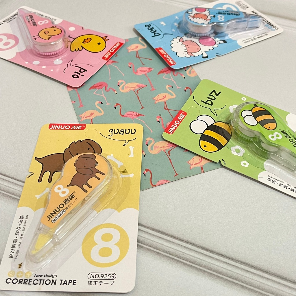 Jual Correction Tape Jinuo Motif Animal Zoo - TIPE EX KERTAS - alat ...
