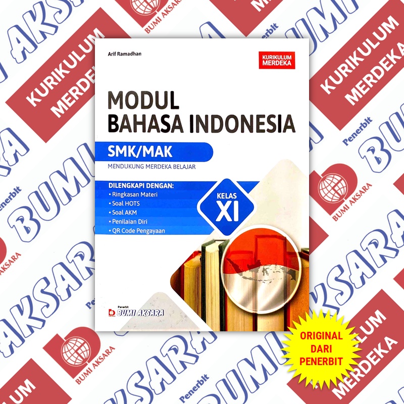 Jual Modul Bahasa Indonesia Kls XI SMK/MAK Kurikulum Merdeka Bumi ...