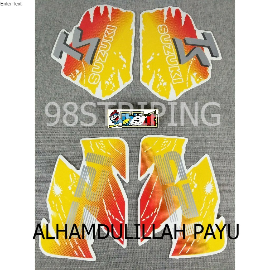 Jual STIKER STRIPING SUZUKI TS 125 KUNING LIS STANDAR ORI POLET PLISIR ...