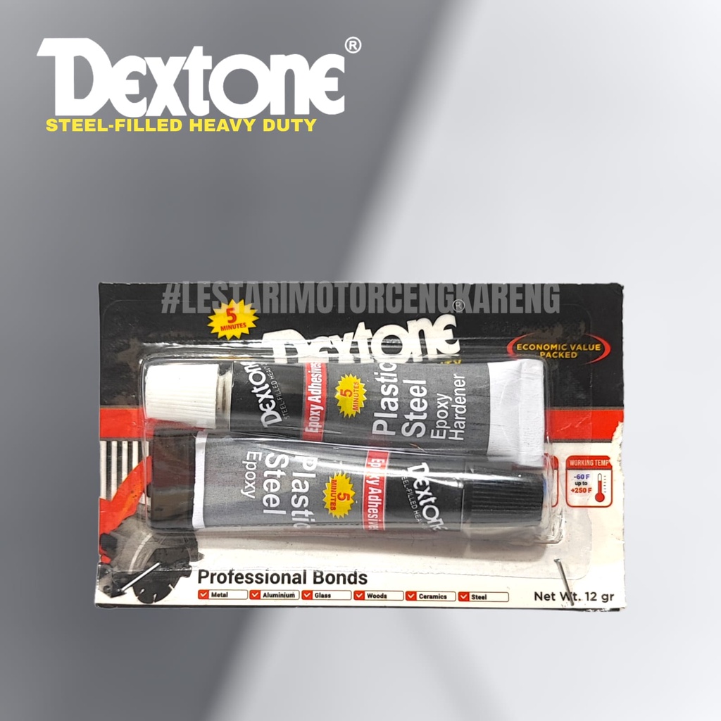 Jual LEM DEXTONE EPOXY ADHESIVES 5 MENIT UNTUK BODY PLASTIK BESI DLL 12 ...