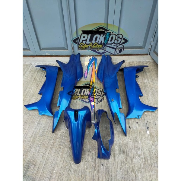 Jual Full set body smash 110 lama old warna biru bonus panel dada ...