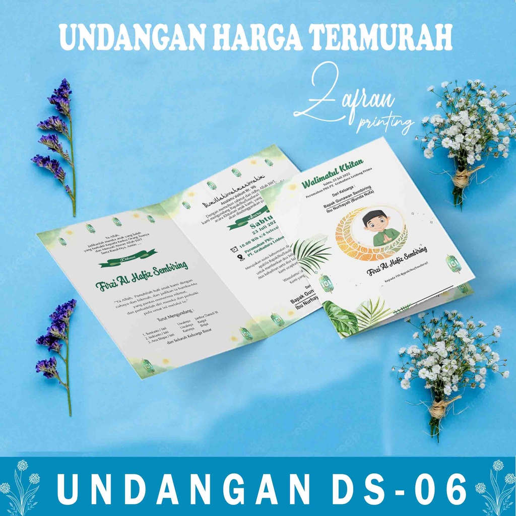 Jual Undangan Khitanan, Sunatan Pakai Photo | Shopee Indonesia