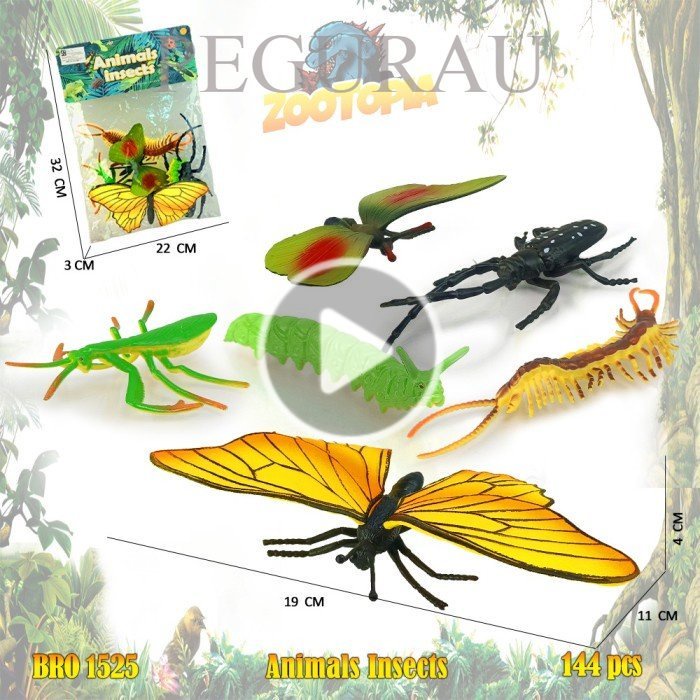 Jual Mainan Anak BRO1525 Hewan Serangga Insect Karet Mainan Anak Bayi ...
