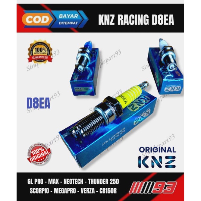 Jual BUSI MOTOR ( KNZ RACING ) D8EA - GL PRO , MAX , NEOTECH , MEGAPRO LAMA , NEW PRIMUS , MONO ...