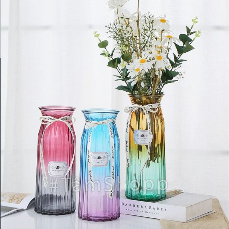 Jual Vas Bunga Kaca Besar Aesthetic / Vas Diamond Tinggi 30 cm | Shopee ...