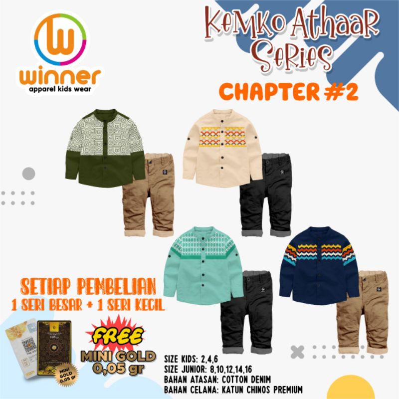 Jual READY SETELAN KEMEJA KOKO WINNERKIDS JUNIOR SIZE 246T & 8-10-12-14-16T MODEL IDAMAN ...