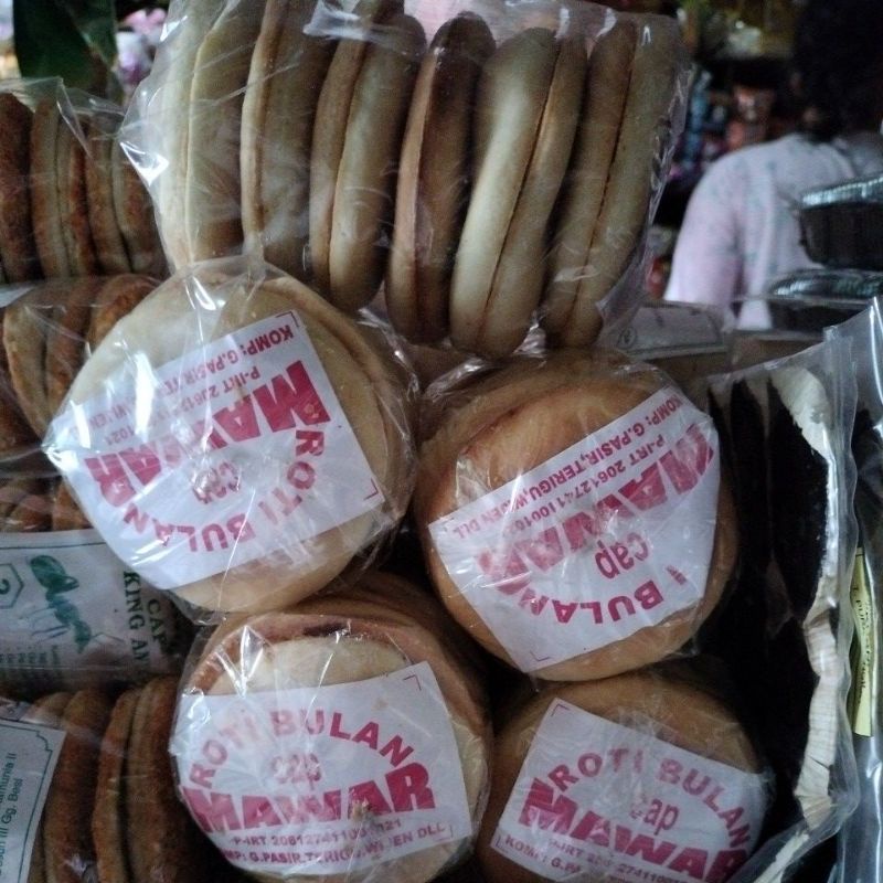 Jual roti bulan kering rasa manis-manis berat bersih@175g | Shopee ...