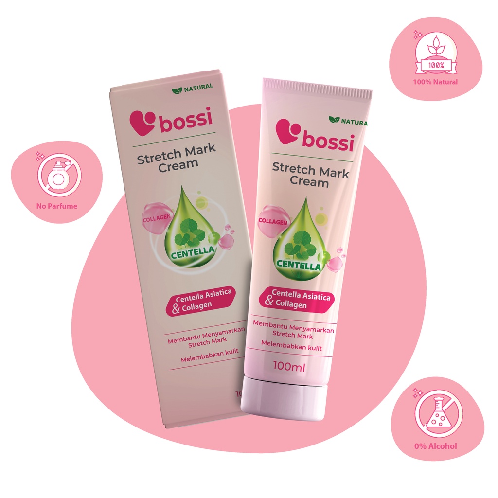 Jual Bossi Stretch mark Cream Penghilang Stretchmark Pregnancy Cream ...