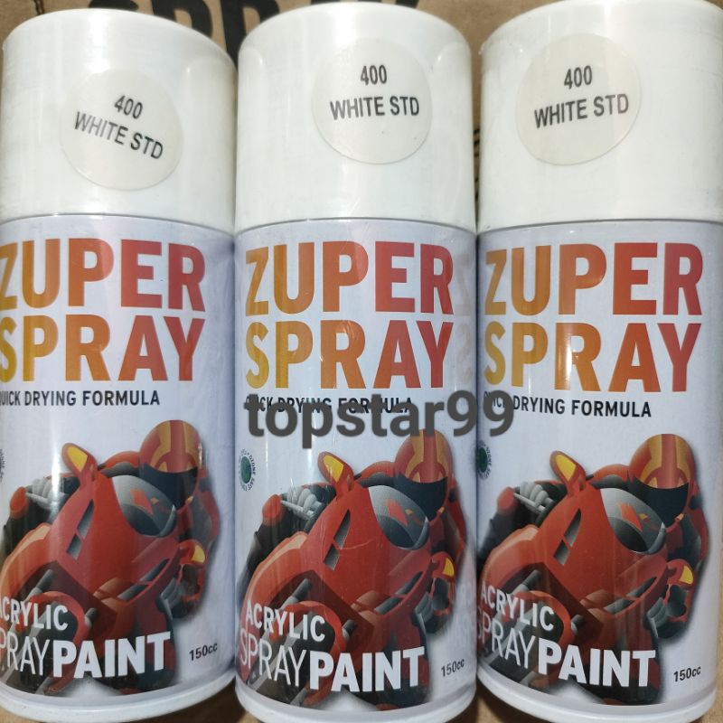 Jual Zuper Pilox Pilok Cat Semprot Warna White STD Putih Susu Glossy 400 150cc Spray Paint ...