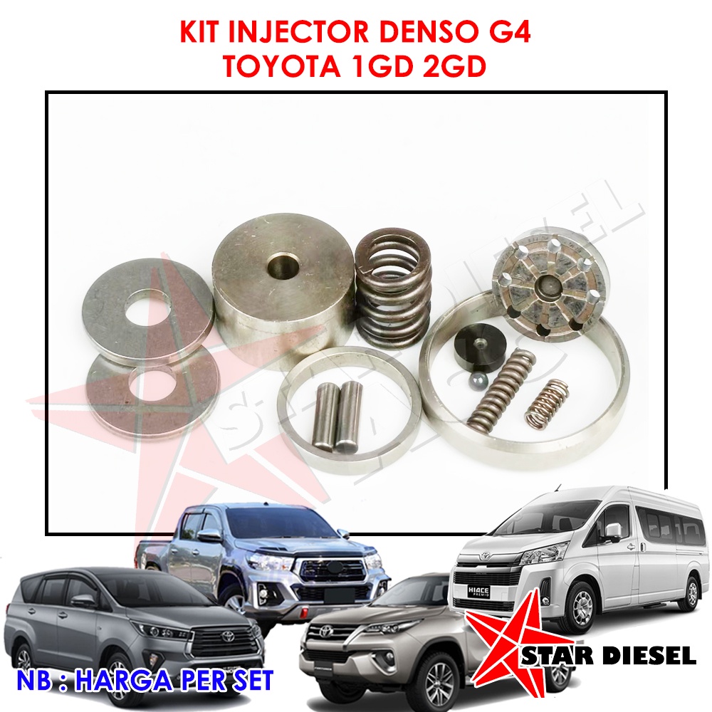 Jual TOYOTA 1GD 2GD KIT INJEKTOR DENSO G4 HILUX REVO ROCCO HIACE PREMIO ...