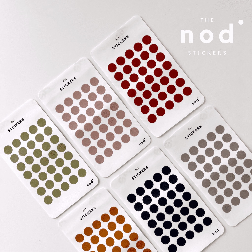 Jual The Nod Stickers - Dot | Transparent Planner Stickers | Minimal ...