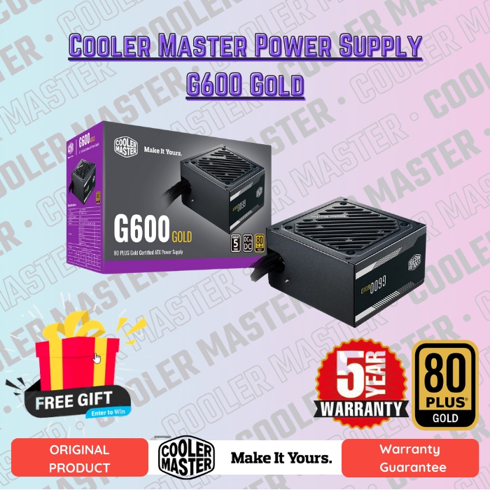 Jual PSU Cooler Master 600 Watt Power Supply PC G600 Gold | Shopee ...