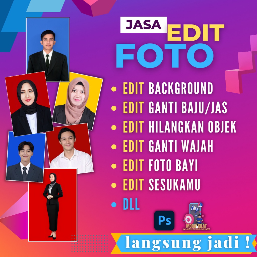 Jual Jasa edit foto / Edit Pas Foto / edit foto jas / edit background ...