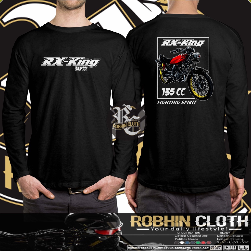 Jual Kaos Baju Motor Yamaha RX King 135cc new Desain DB Lengan Panjang ...