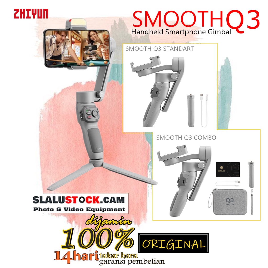 Jual Zhiyun Smooth Q3 Combo Smartphone Gimbal Stabilizer Original ...