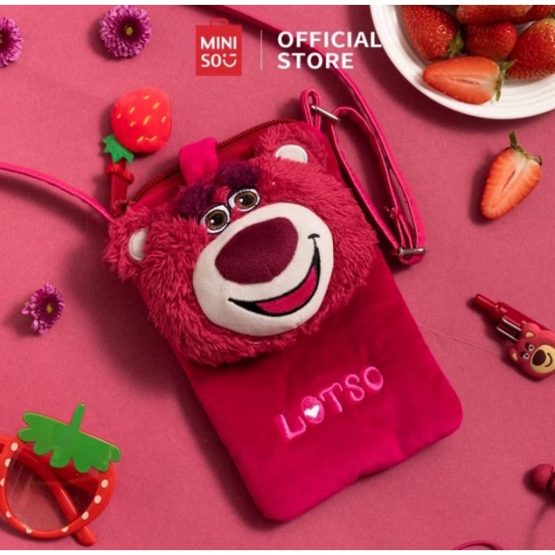 Jual MINISO Phone Bag Tas telepon Koleksi Lotso | Shopee Indonesia