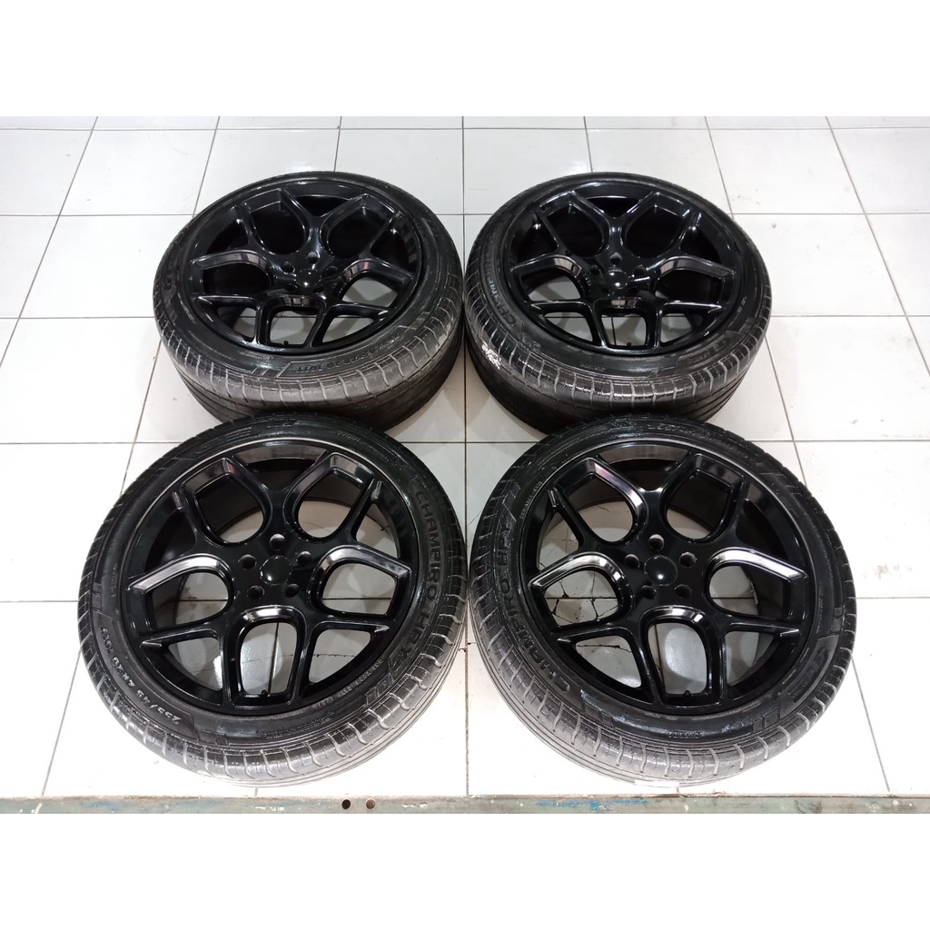 Jual Velg Mobil Bekas racing Ring 20 Baut 5x114 Black Pelek Inova ...