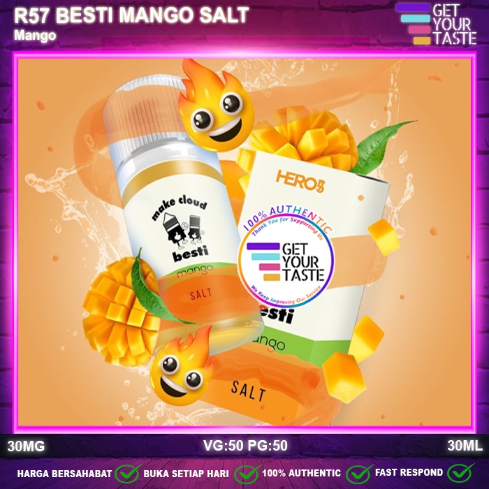 Jual Liquid R57 Besti Mango Salt Nic 30ML by Saltnic Pods Hero57 ...