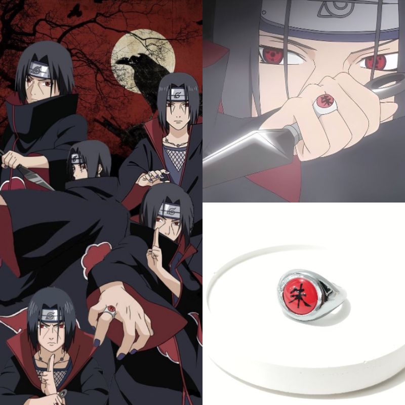 Jual Akatsuki Rings | Uchiha Itachi Naruto, Cincin Pria Wanita, Anime ...