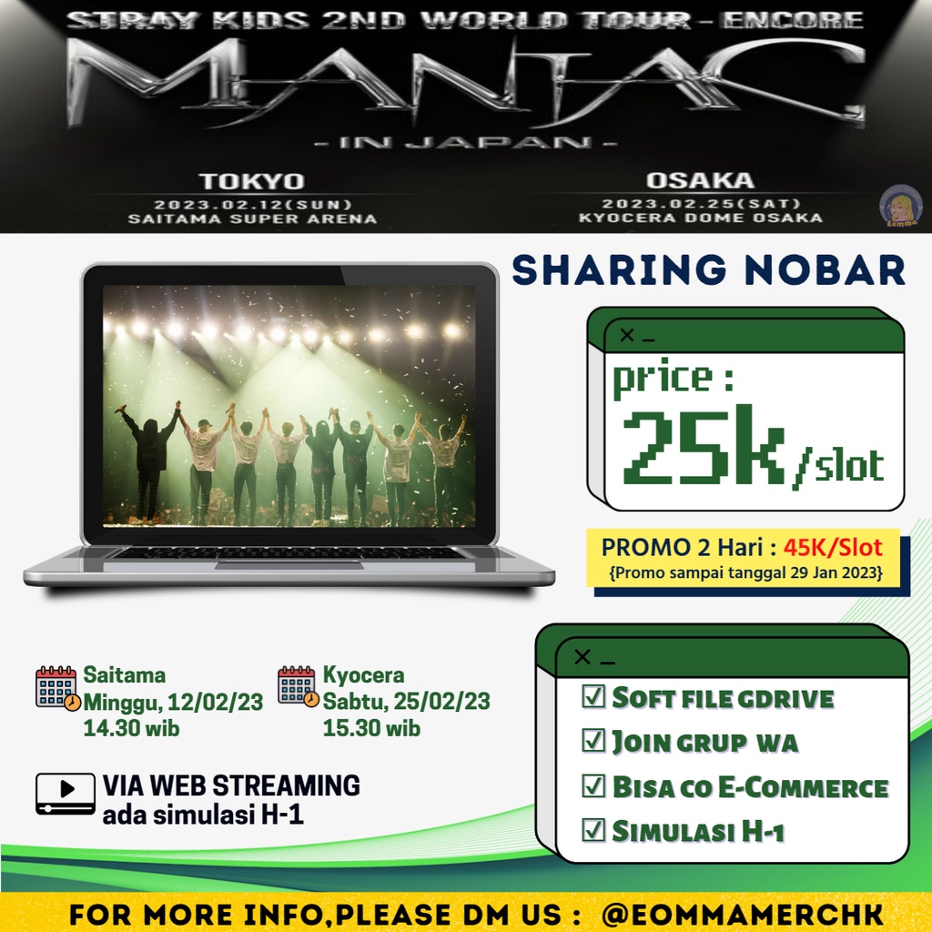 Jual SHARING [NOBAR] STRAY KIDS MANIAC ENCORE IN JAPAN | Shopee Indonesia