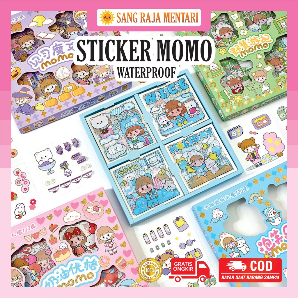 Jual Sticker Momo Waterproof Stiker Kartun Korea Anti Air Dekorasi Lucu ...