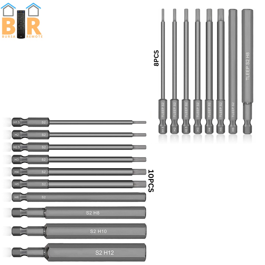 Jual Mata Obeng Torx Magnetic 1/4" Set 8 Pcs Dan 10 Pcs Kunci L Kepala ...