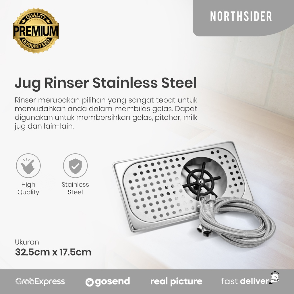 Jual Jug Rinser Stainless Steel 325mm x 175mm | Shopee Indonesia