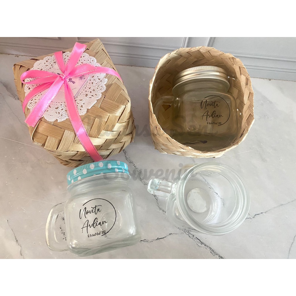 Jual Souvenir Gelas Mug Jar 250ml Cup Drinking Tumbler Mug Minum Gelas ...