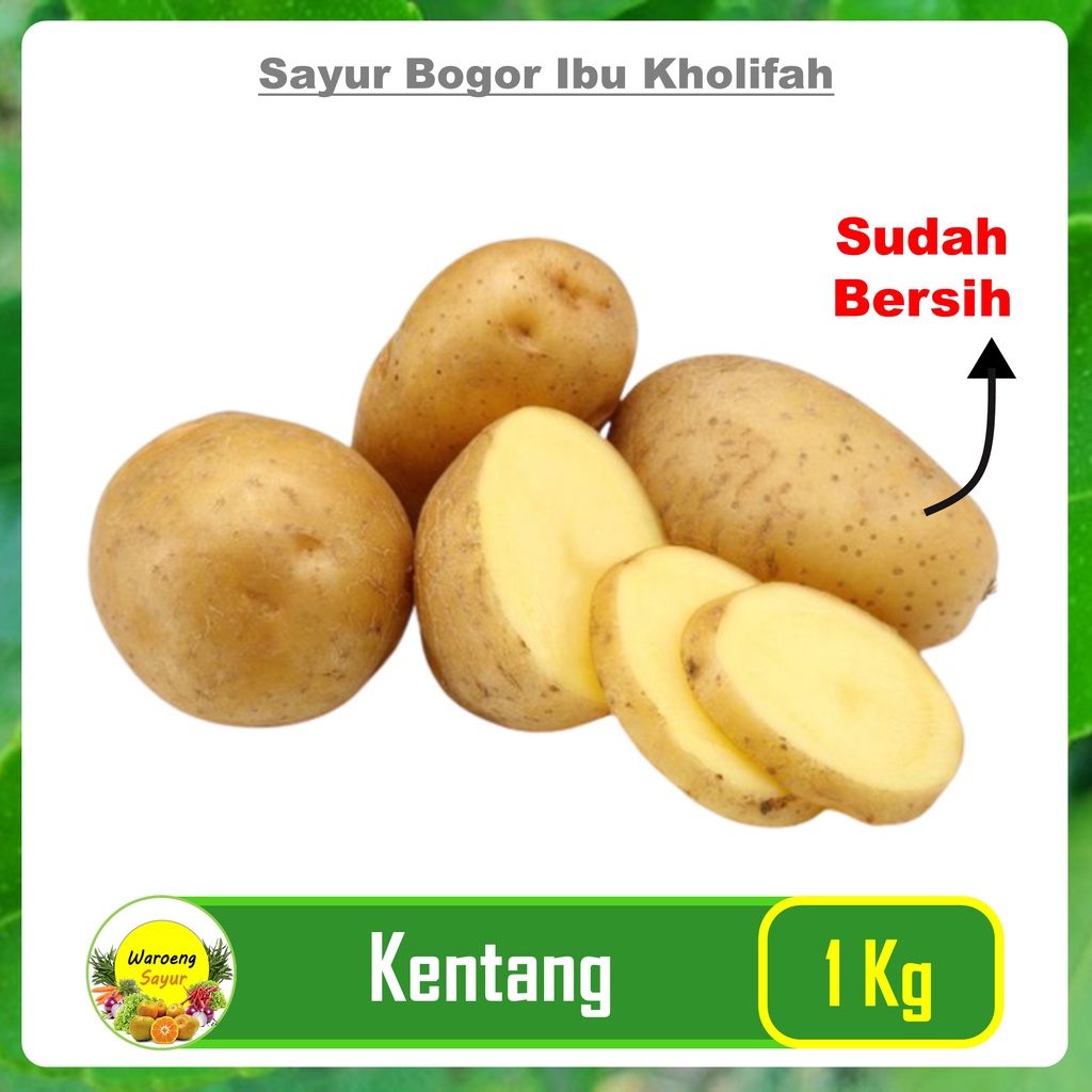 Jual Kentang 1Kg Warung Sayur Sayuran Segar Pasar Online Bogor | Shopee ...
