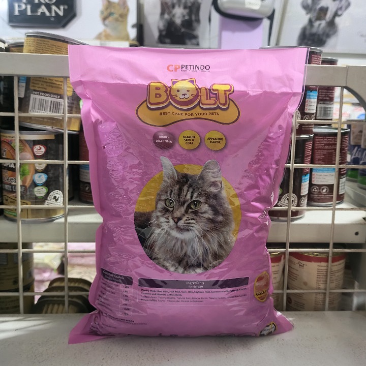 Jual Makanan Kucing Bolt Salmon Adult Kemasan 800G Dry Food | Shopee ...