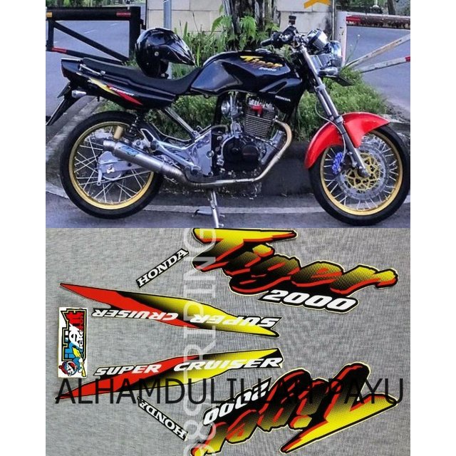 Jual TIGER KUNING MERAH TAHUN 2000 STRIPING LIS STANDAR ORI HONDA ...