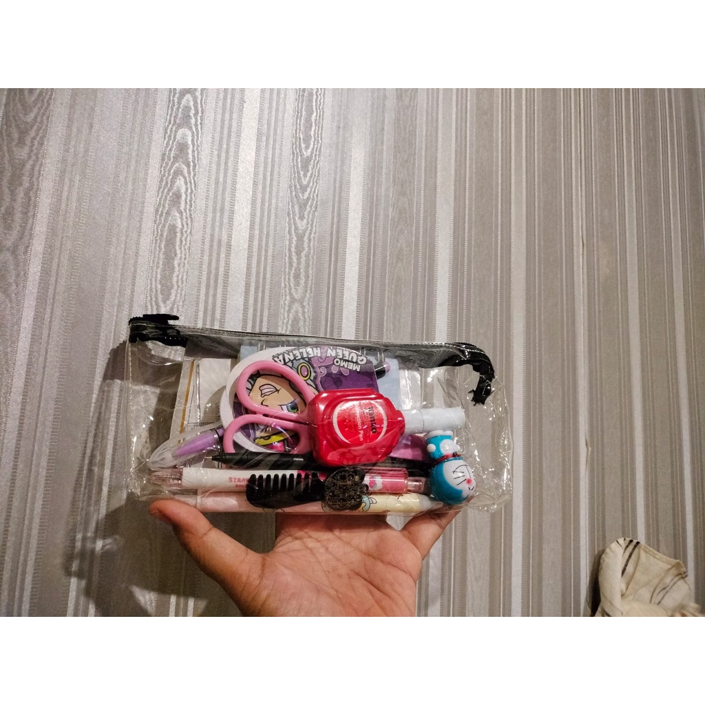 Jual dompet mika tempat pensil pouch pvc size 25x14 cm muat banyak buat ...