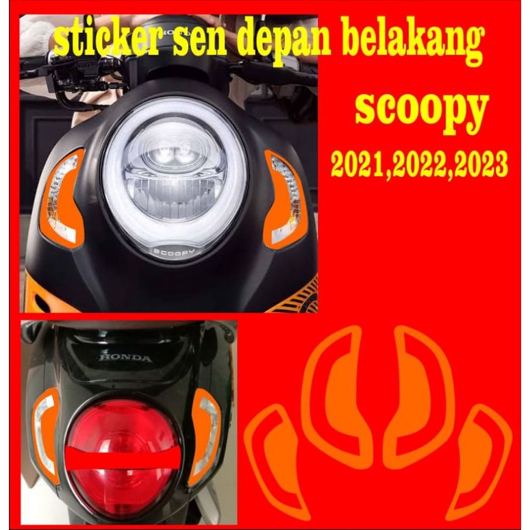 Jual stiker variasi vinyl sen depan belakang motor scoopy | Shopee ...